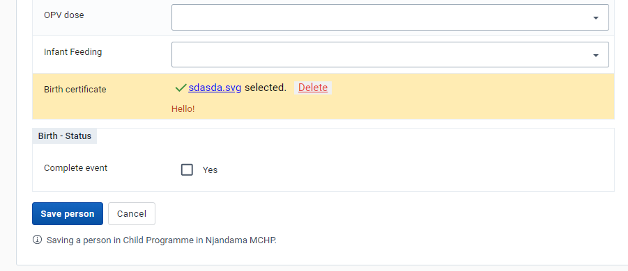 How Can I Create A Program Rule To Know When A Dataelemen Of Filetype