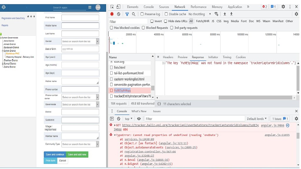 Cannot Move To Next Program Stage In Web Tracker Capture App Support Assistance Technique 