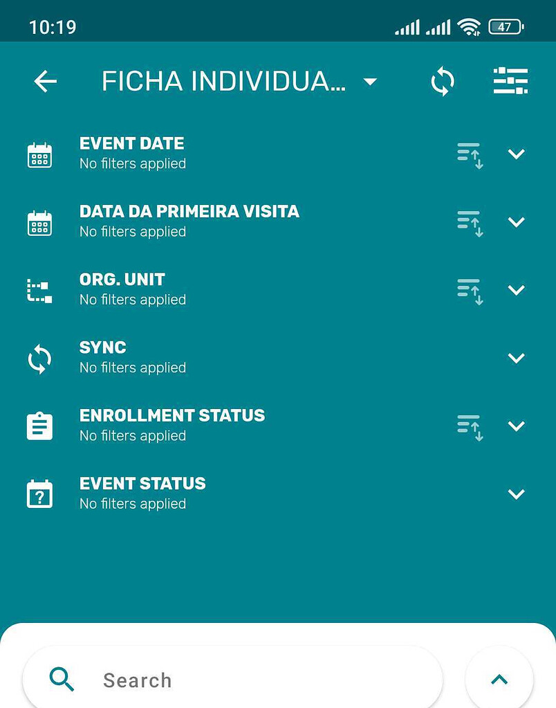 Dhis2 Mobile App Missing Filter Options Mobile Dhis2 Community