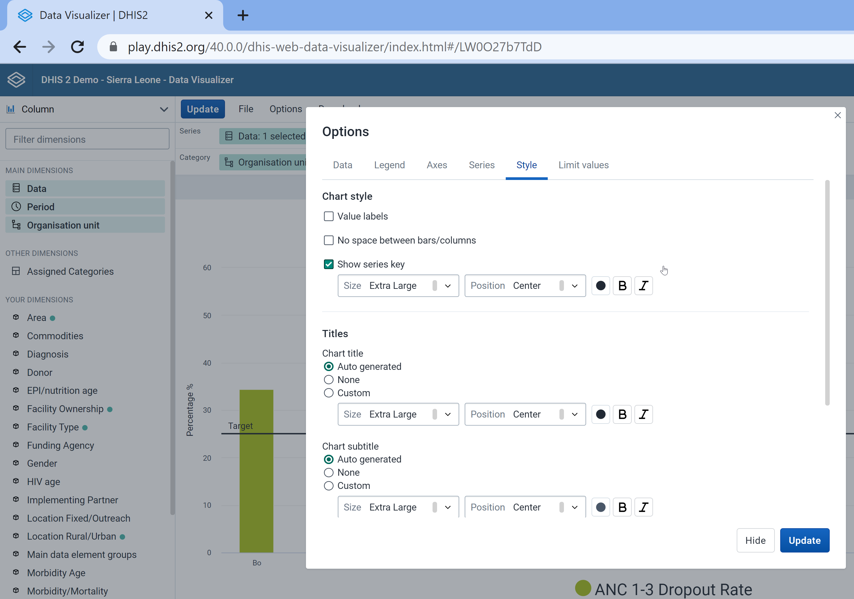Increase The Size Of Label Values Support Assistance Technique Dhis2 Community